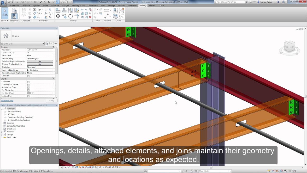 Split Columns and Framing Elements - Revit news