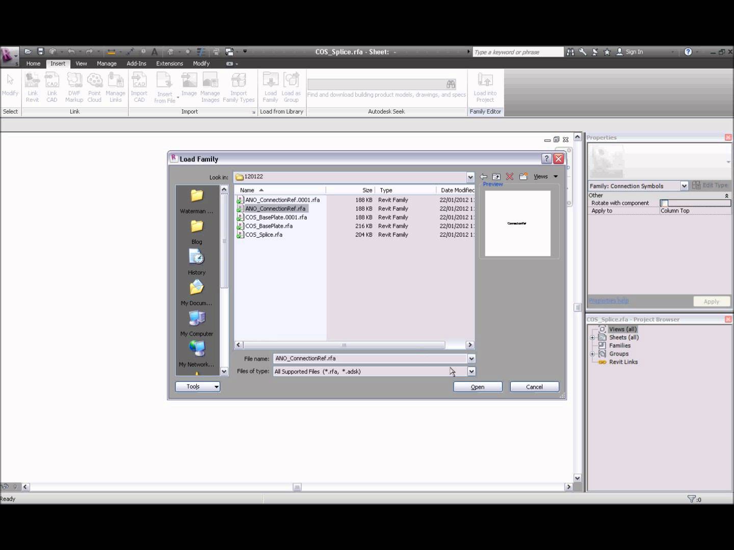 Revit Structure - Connection Symbols Labels in a Graphical Column ...