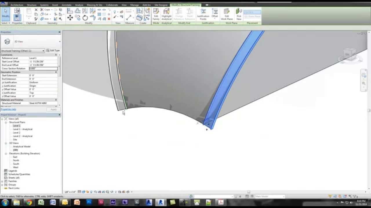 Revit Tutorial - Angled Arched Beams - Revit news