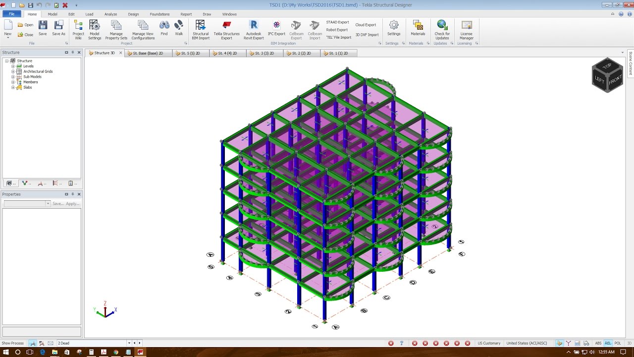 Modeling in Tekla Structural Designer 2016-Part2 - Revit news