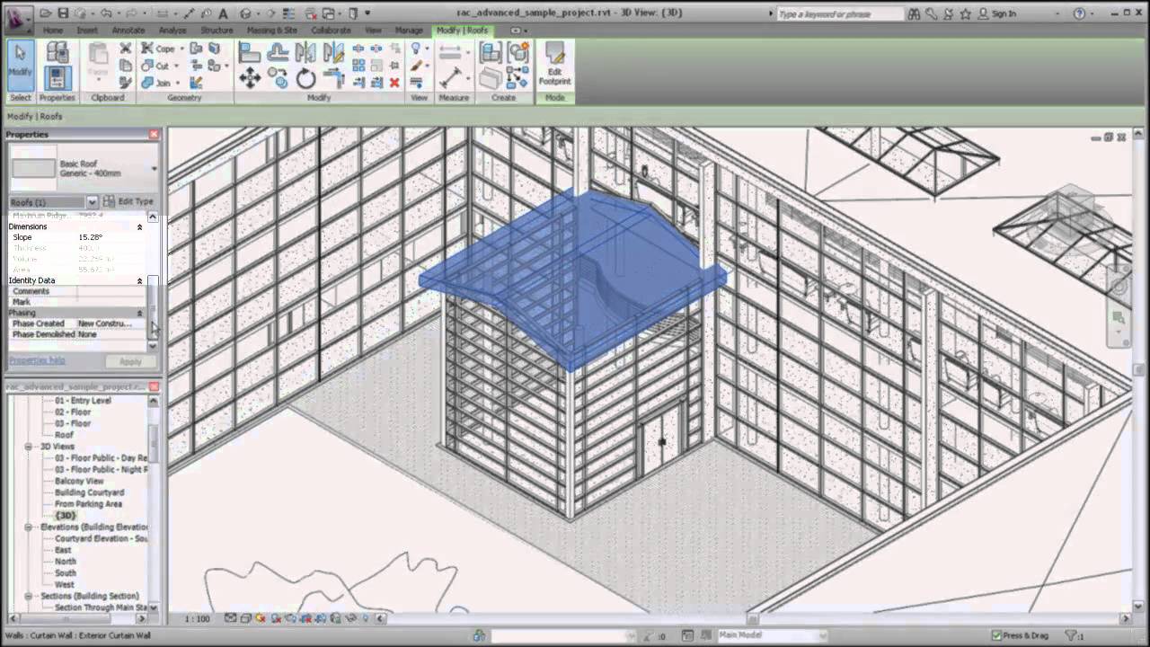 Autodesk Revit Architecture: Creating a Sloped Roof - Revit news