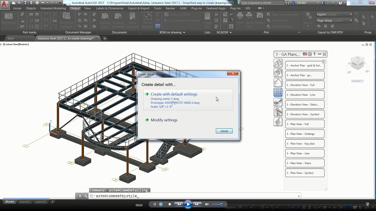 Advance Steel - Simplified way to create drawings - Revit news