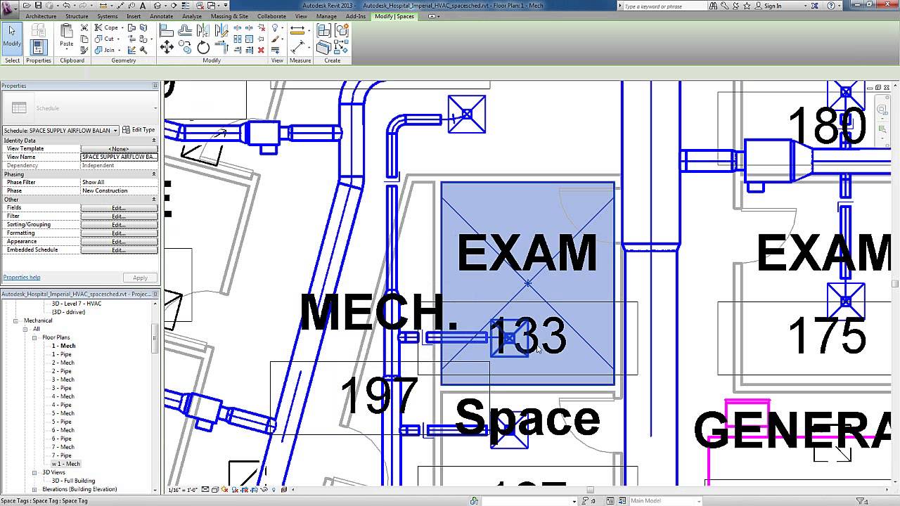 Revit for MEP - Spaces - Space Schedules and Air Flow - Revit news