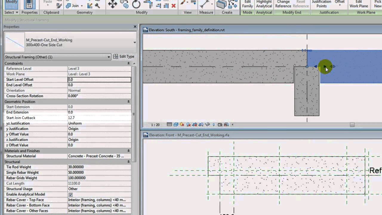 Autodesk Revit: Modify Family References to Adjust Framing Element ...