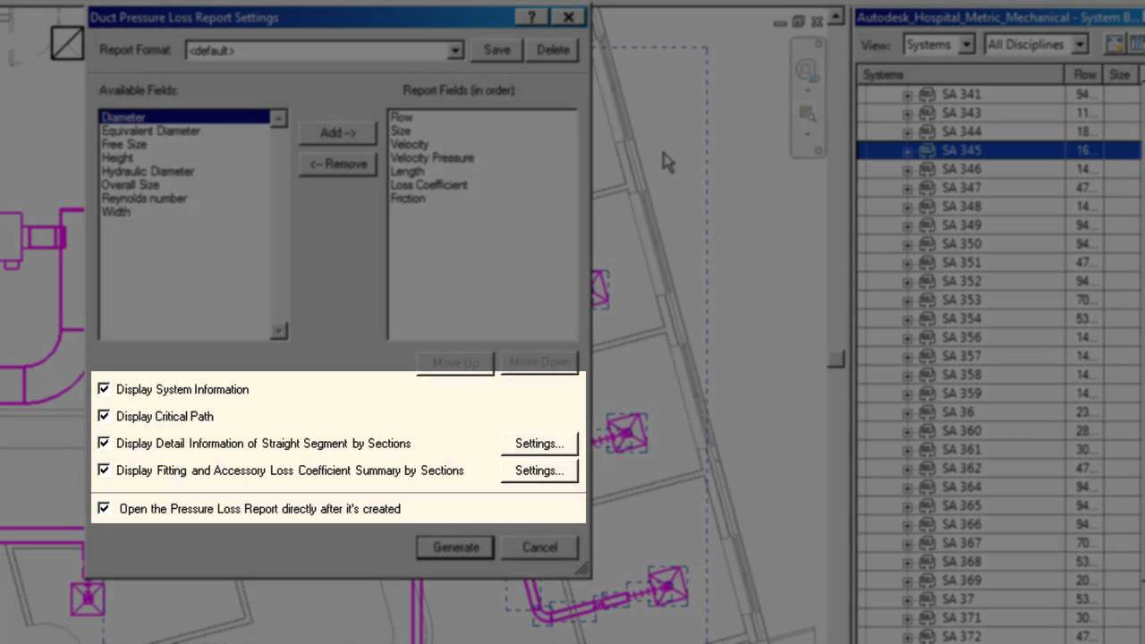 Autodesk Revit MEP: Generating a Pressure Loss Report for Duct - Revit news Autodesk Revit MEP: Generating a Pressure Loss Report for Duct - Revit news