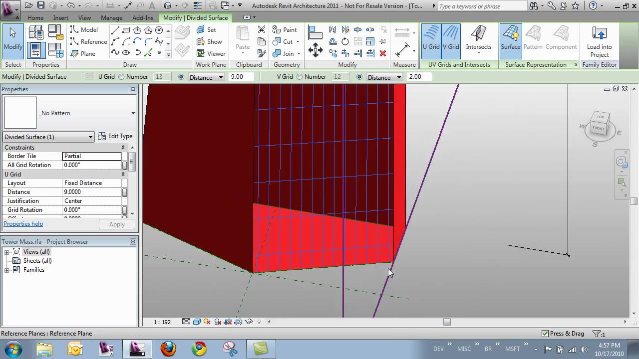 Applying Divided Surfaces to Masses in Autodesk Revit Architecture ...