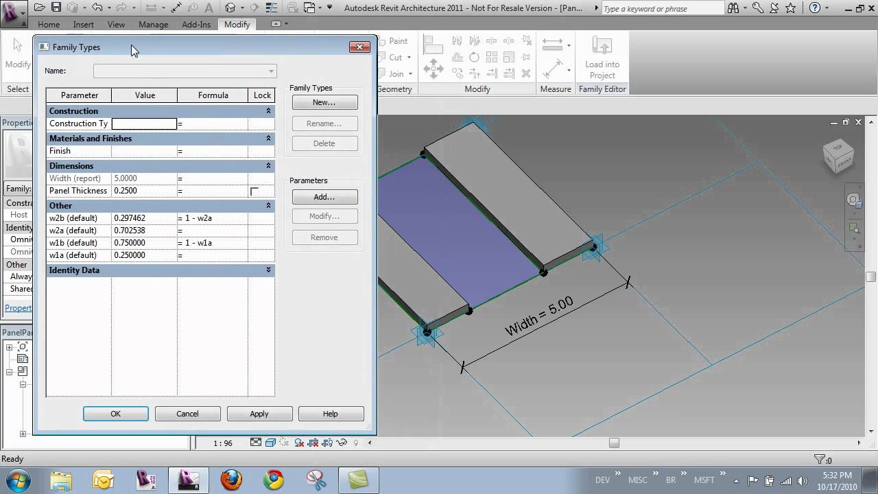 Creating a Custom Curtain Panel in Autodesk Revit Architecture - Part 3 ...