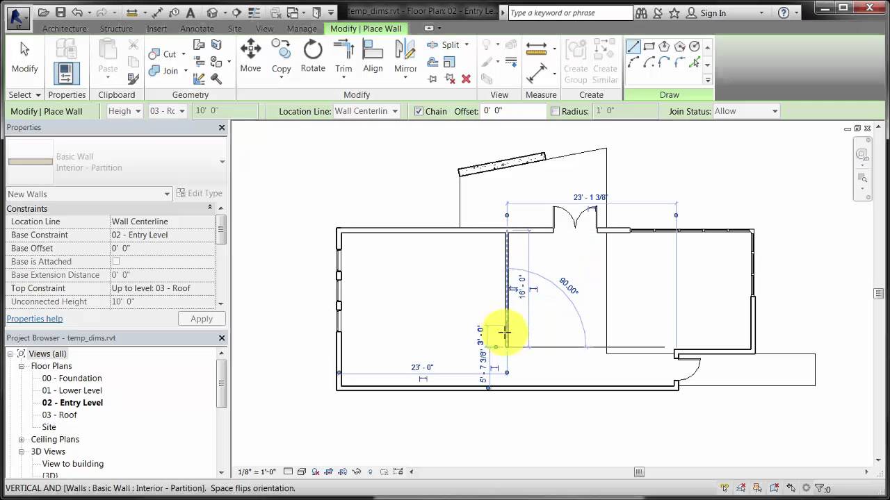 Revit LT Essential Skills - Temporary Dimensions - Revit news Revit LT Essential Skills - Temporary Dimensions - Revit news