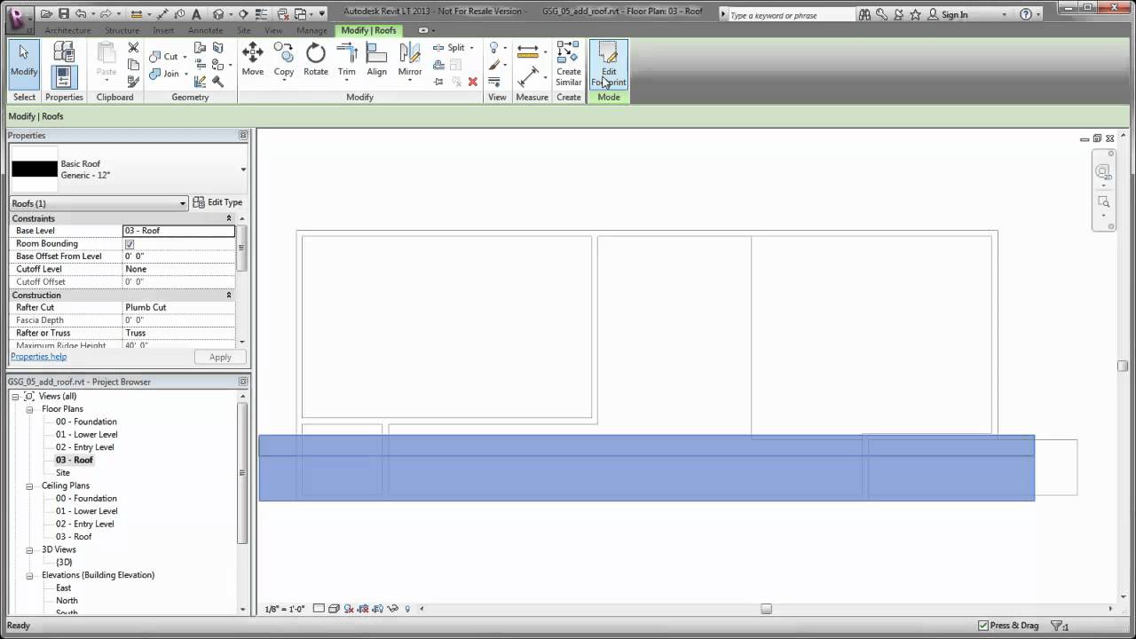 Revit LT Getting Started: Creating a Roof - Revit news
