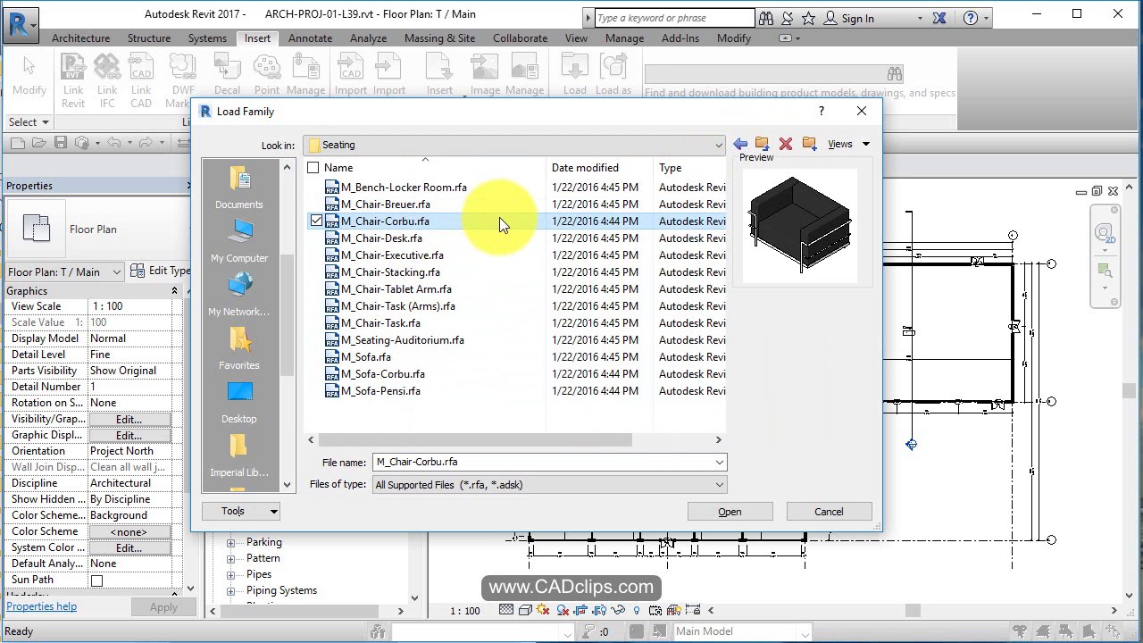 REVIT 2017 ARCH 39 FURNITURE FAMILIES FFE - Revit news