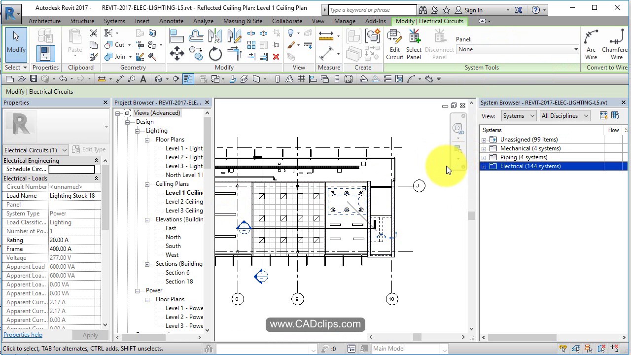 REVIT LIGHTING PROJECT 05 CIRCUITS PANELS SYSTEM BROWSER - Revit news