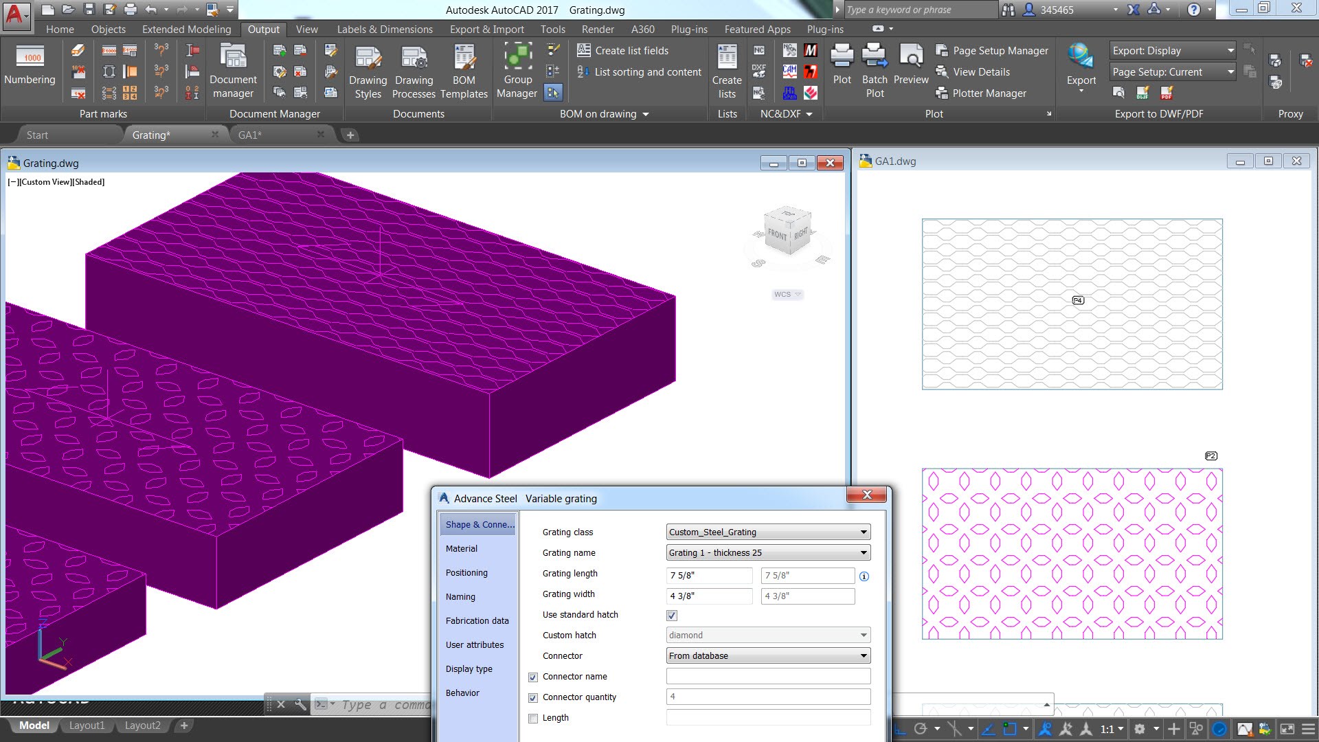 Advance Steel - Adding a New Grating In the Library With VO - Revit news