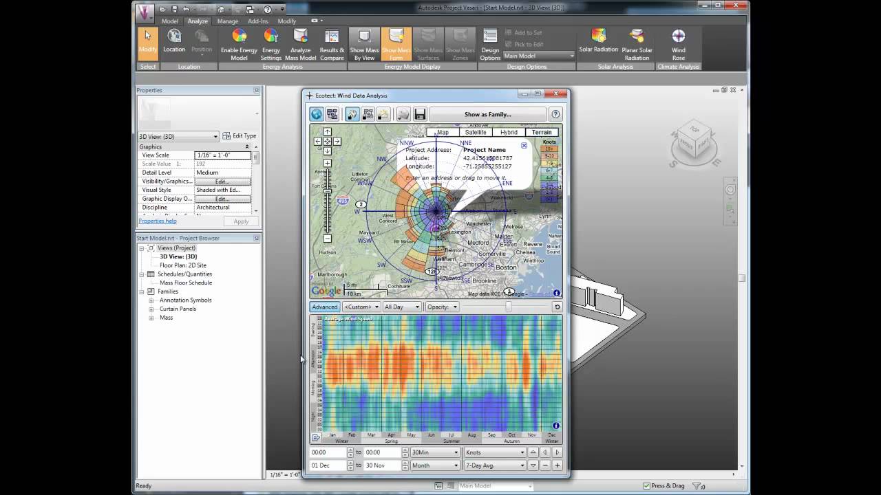 Project Vasari TP 1.1 - Ecotect Wind Rose - Revit news