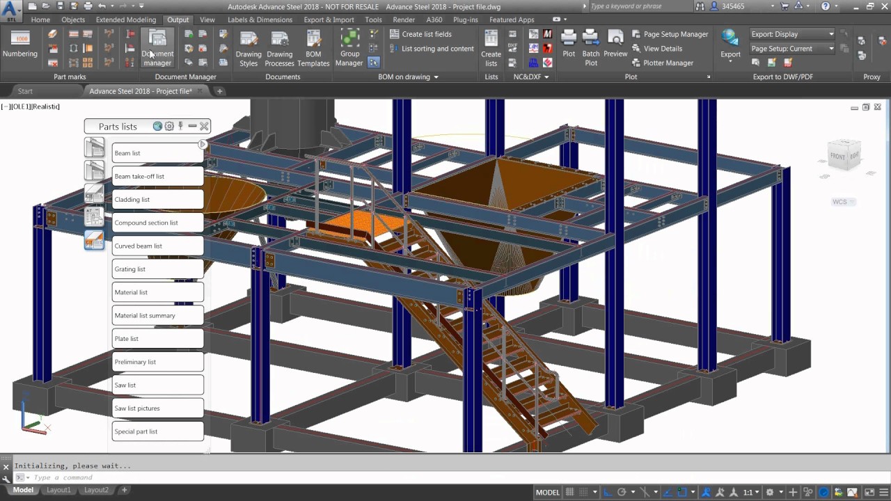 Getting Started with Advance Steel: Part 23 - Getting a saw cut list ...