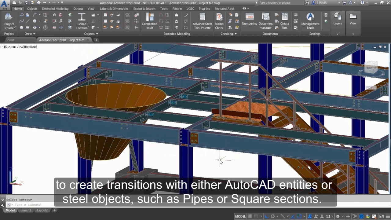 Getting Started with Advance Steel: Part 18 - Creating circle to circle ...