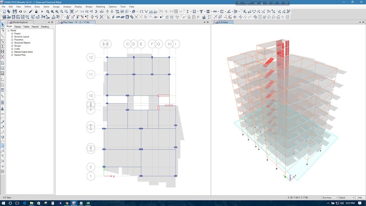 Shear and Torsion Reinforcement Design by Etabs - Revit news