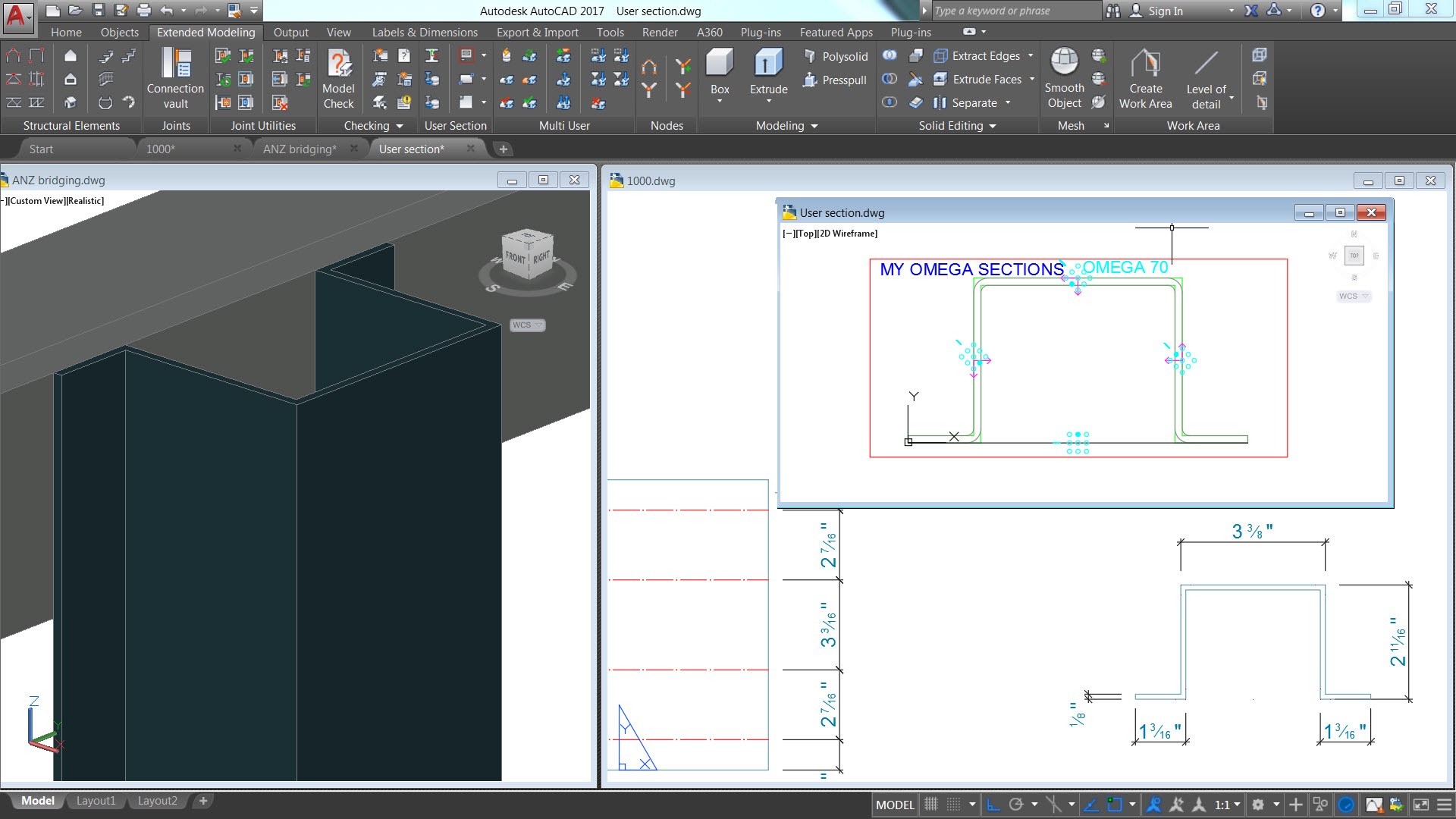 Advance Steel - Create a User Section and Unfold it on a Shop Drawing ...