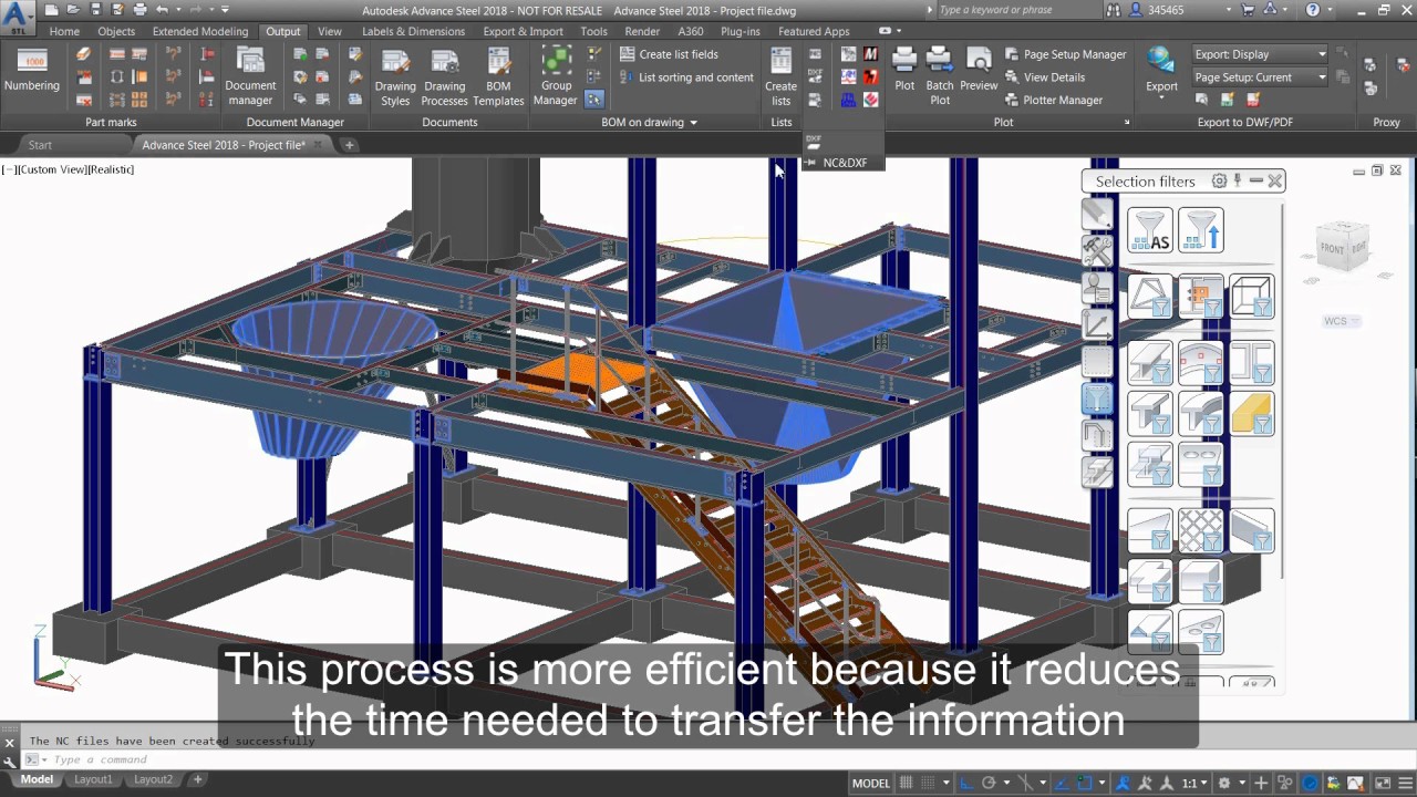 Getting Started with Advance Steel: Part 24 - Getting CNC data - Revit news Getting Started with Advance Steel: Part 24 - Getting CNC data - Revit news