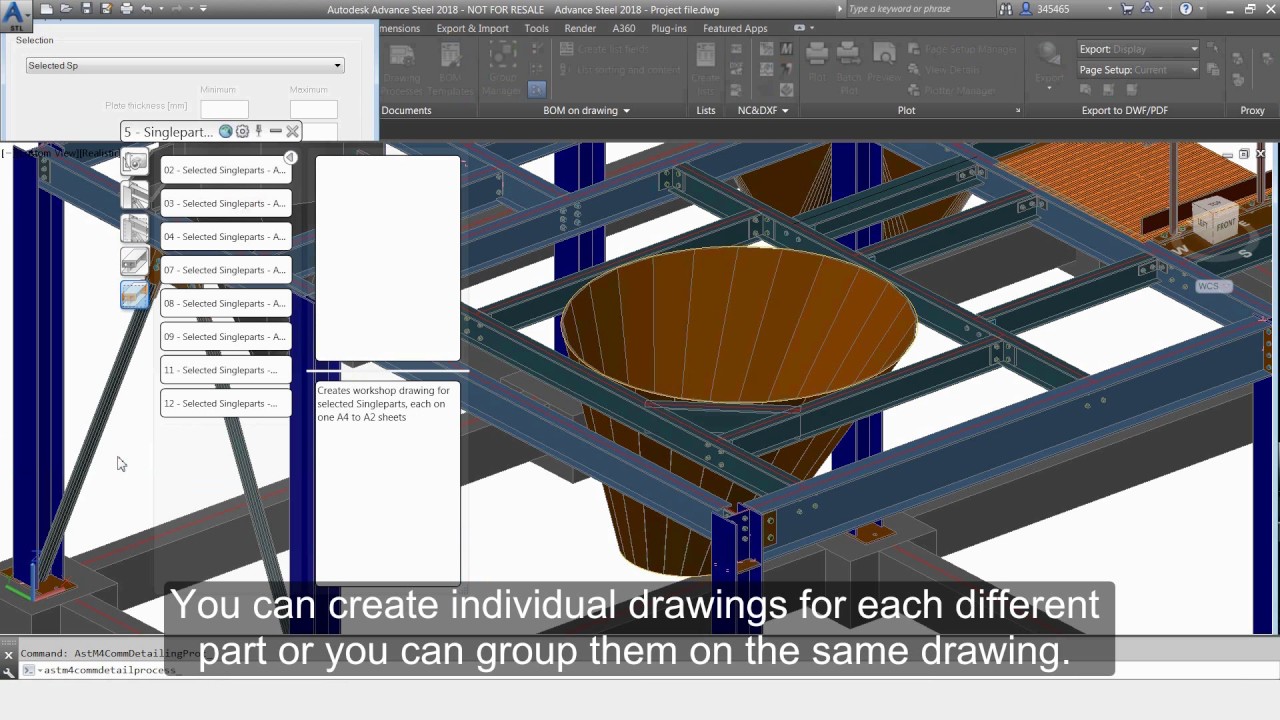 Getting Started with Advance Steel: Part 26 - Getting workshop drawings ... Getting Started with Advance Steel: Part 26 - Getting workshop drawings ...