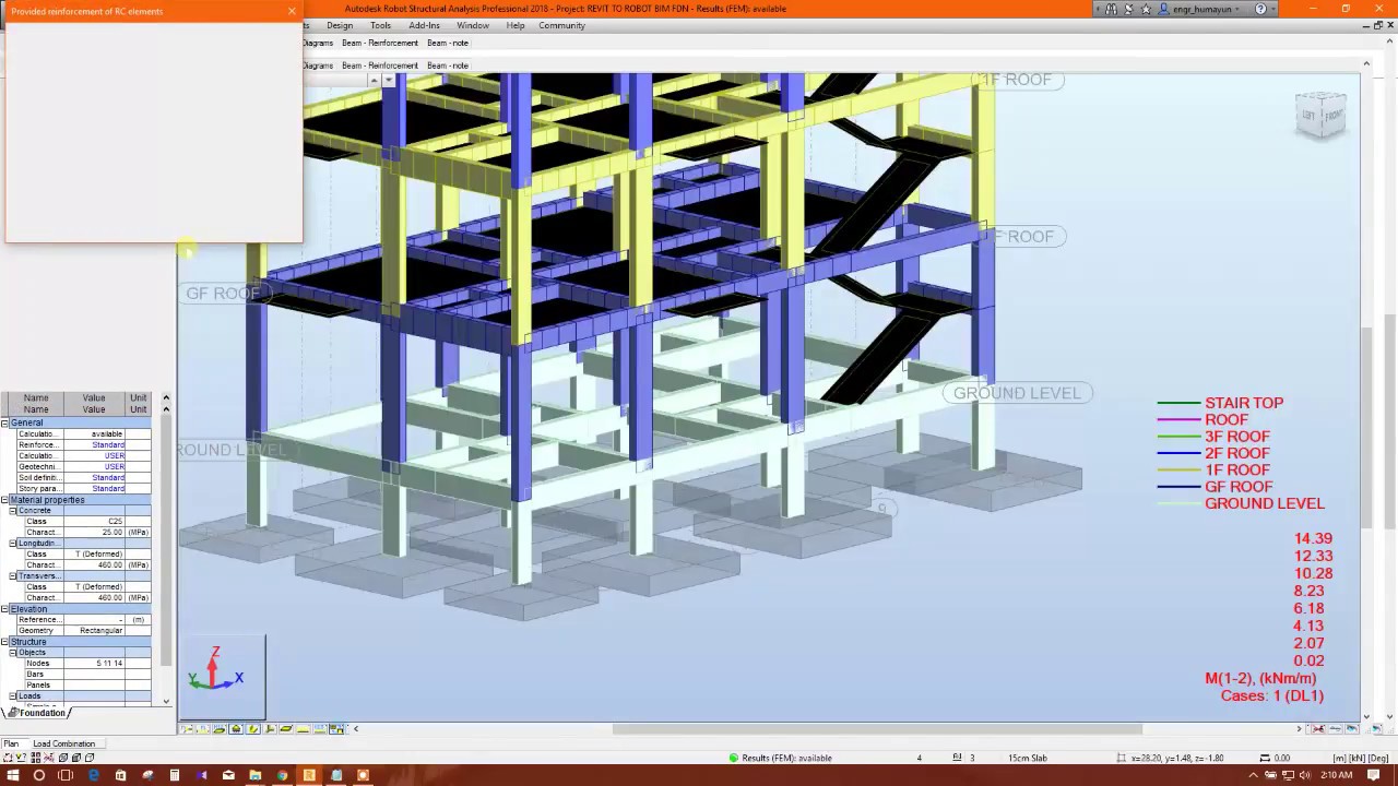 All Single and Combined Footing Design for a whole building in Robot ...