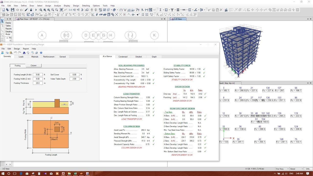 FOOTING DESIGN USING ETABS AND ASDIP FOUNDATION - Revit news