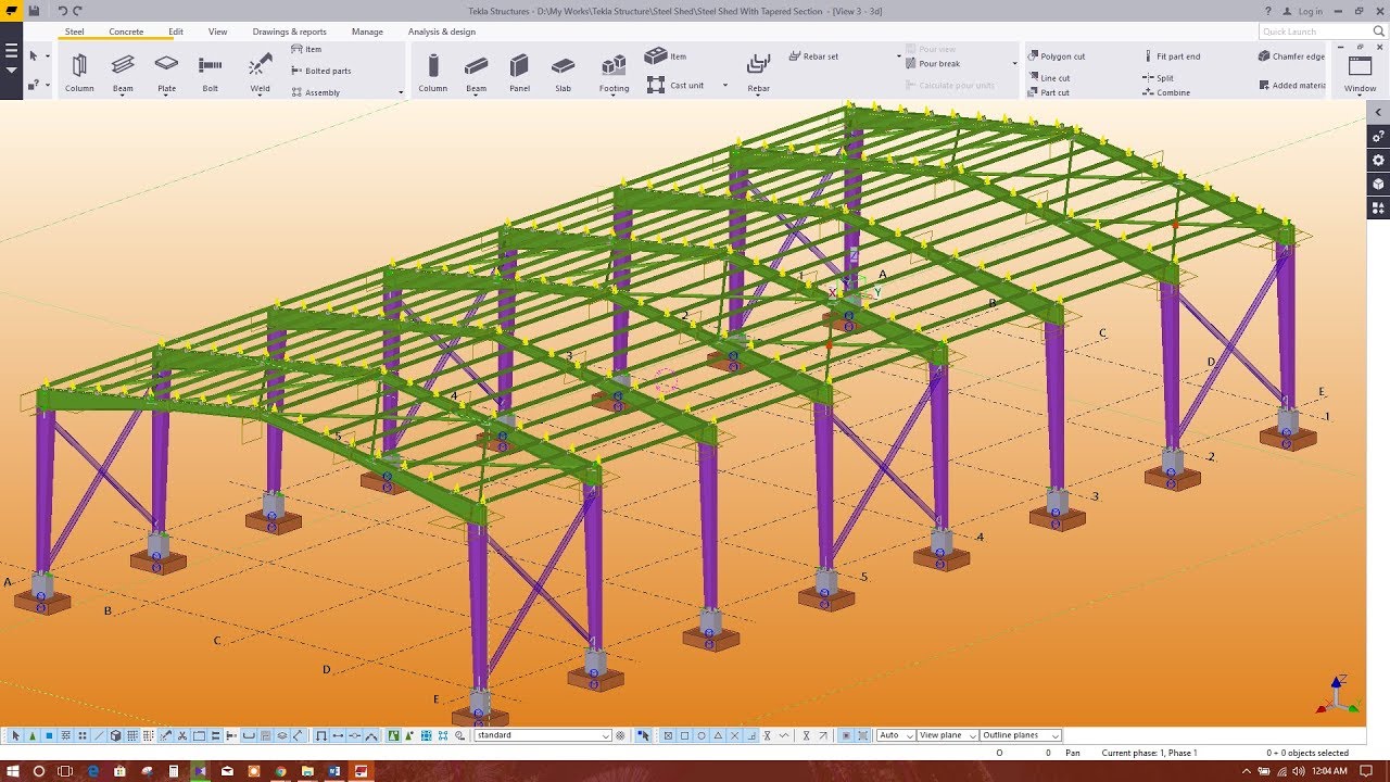 STEEL SHED MODELING IN TEKLA STRUCTURES-PURLIN WITH CONNECTION - Revit news STEEL SHED MODELING IN TEKLA STRUCTURES-PURLIN WITH CONNECTION - Revit news