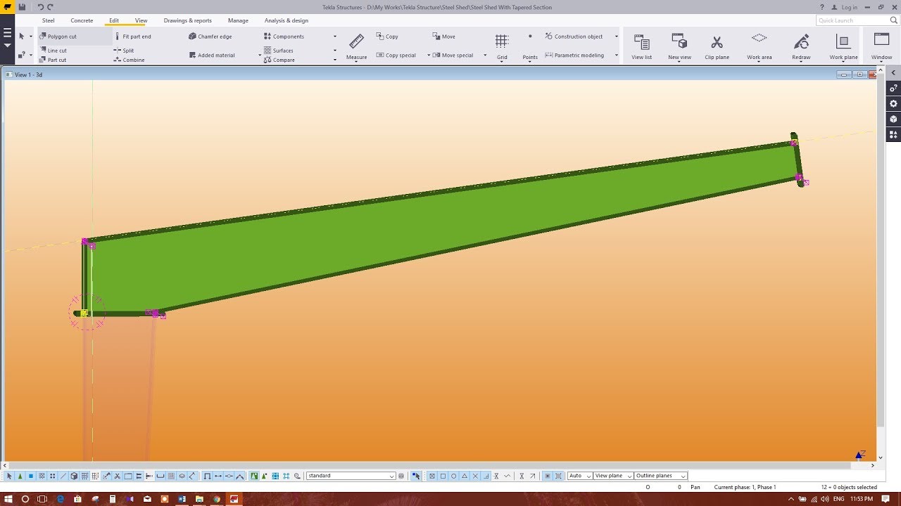 STEEL SHED MODELING IN TEKLA STRUCTURES-TAPERED BEAM - Revit news STEEL SHED MODELING IN TEKLA STRUCTURES-TAPERED BEAM - Revit news