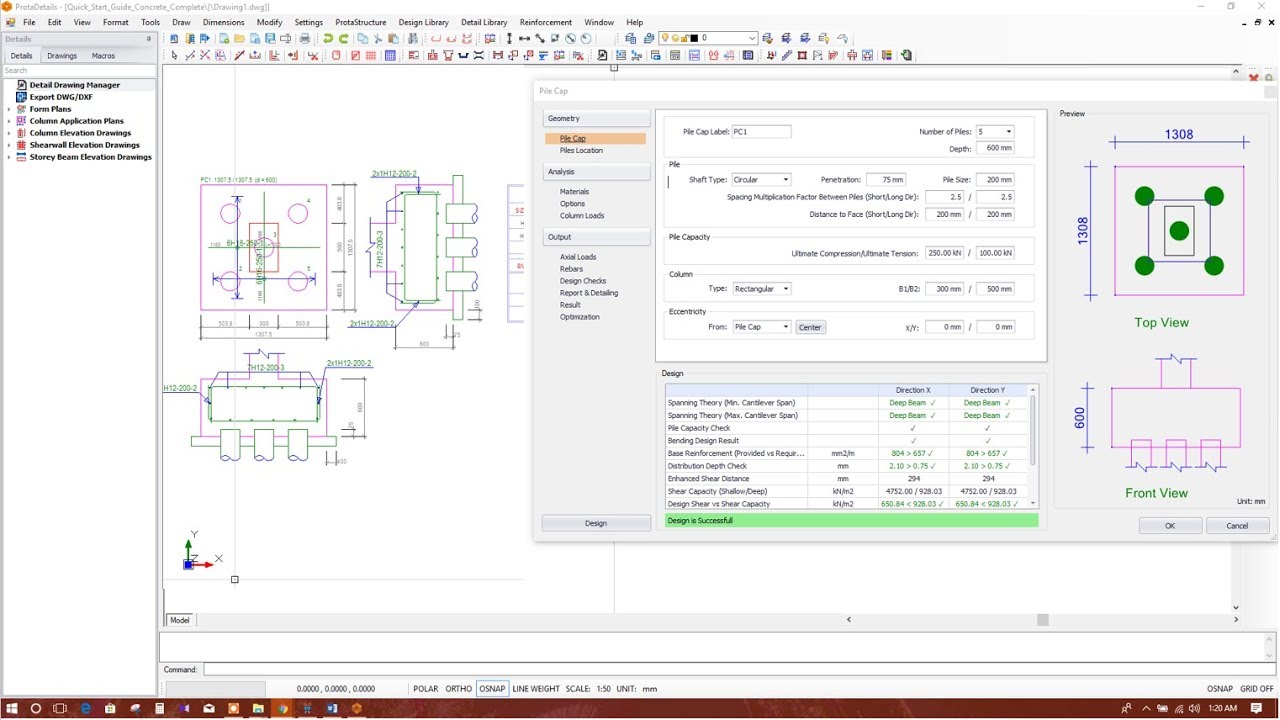 PILE CAP DESIGN & DETAILING IN PROTA STRUCTURE SUITE 2018 - Revit news