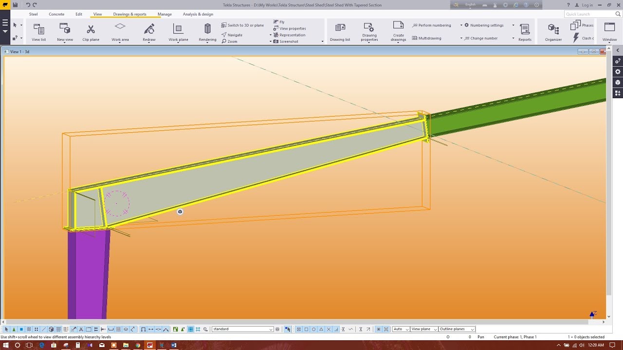 STEEL SHED MODELING IN TEKLA STRUCTURES-MAKING ASSEMBLY & I-BEAM - Revit news