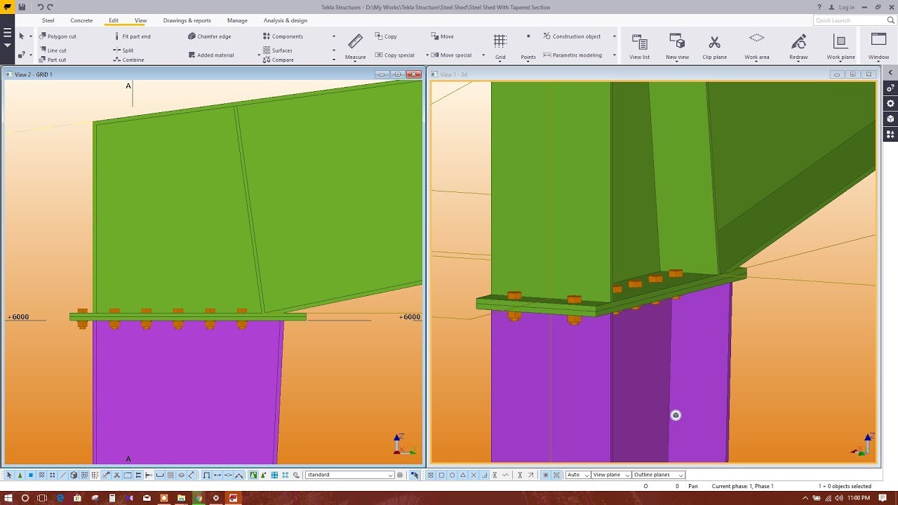 STEEL SHED MODELING IN TEKLA STRUCTURES-CREATING BOLT CONNECTIONS ...