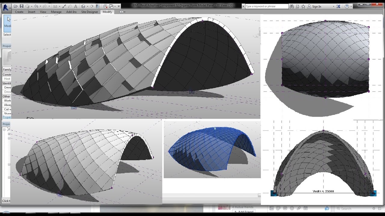 BIM - Revit Adaptive Component 02 Organic Form Modeling Panel - Revit news