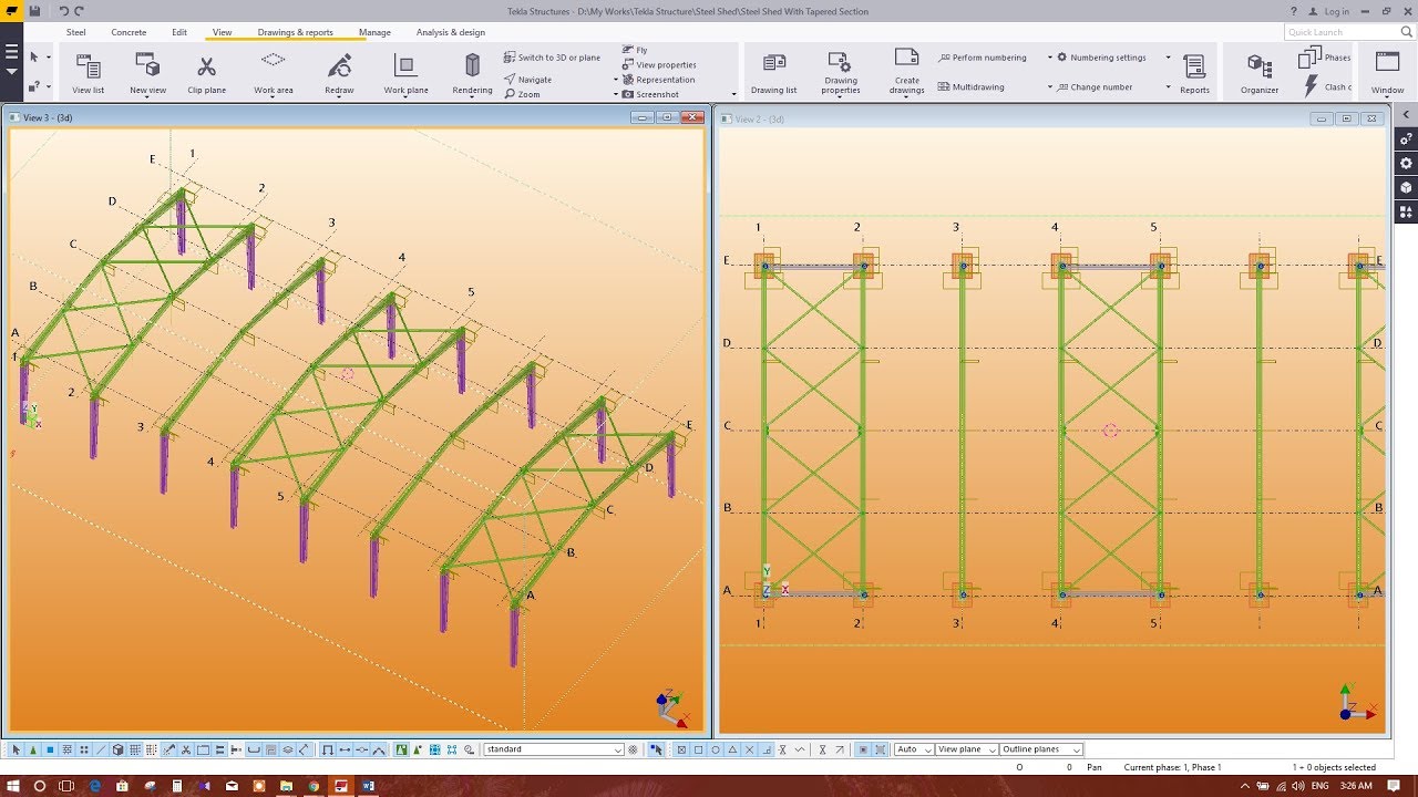 STEEL SHED MODELING IN TEKLA STRUCTURES-ROOF BRACING - Revit news STEEL SHED MODELING IN TEKLA STRUCTURES-ROOF BRACING - Revit news