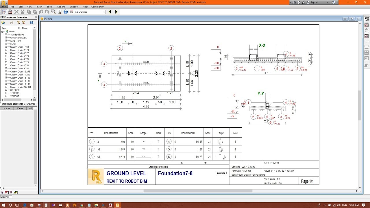 Drawing Generation Problem Solving In Robot Structural Analysis 2018