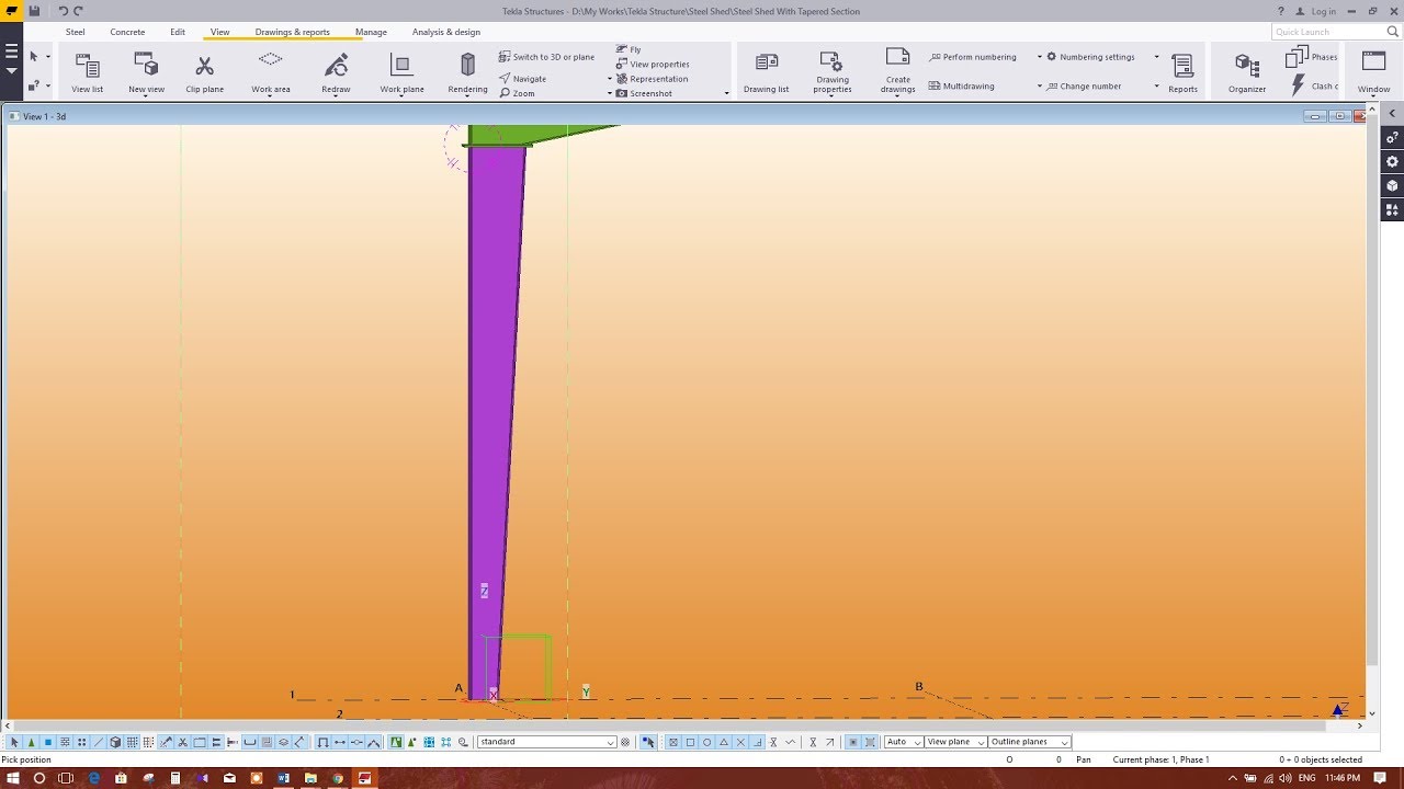STEEL SHED MODELING IN TEKLA STRUCTURES-TAPERED COLUMN - Revit news