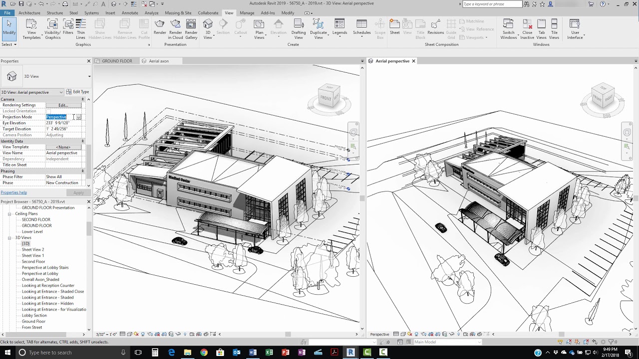 Revit 2019: View Projection Modes - Revit news