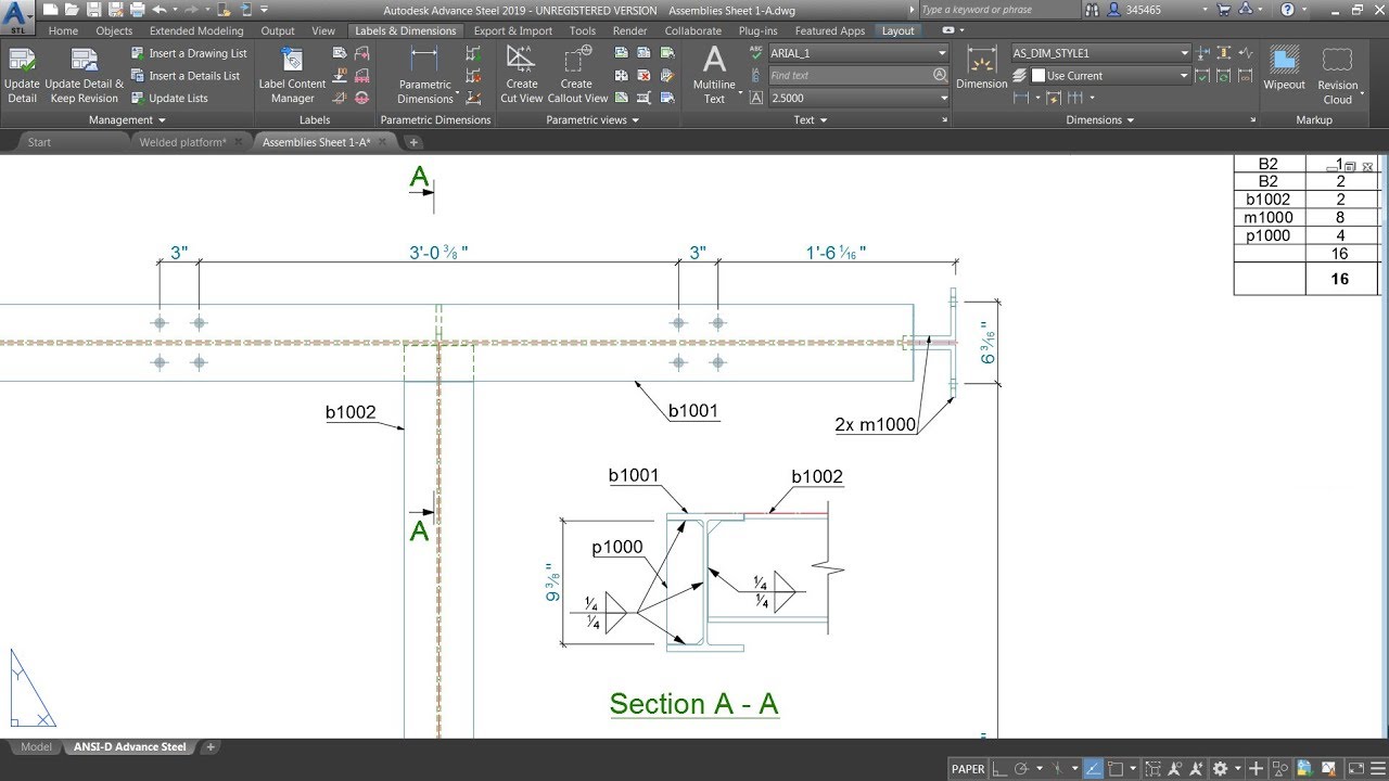 Advance Steel 2019 new feature - Enhanced Cut Views - Revit news