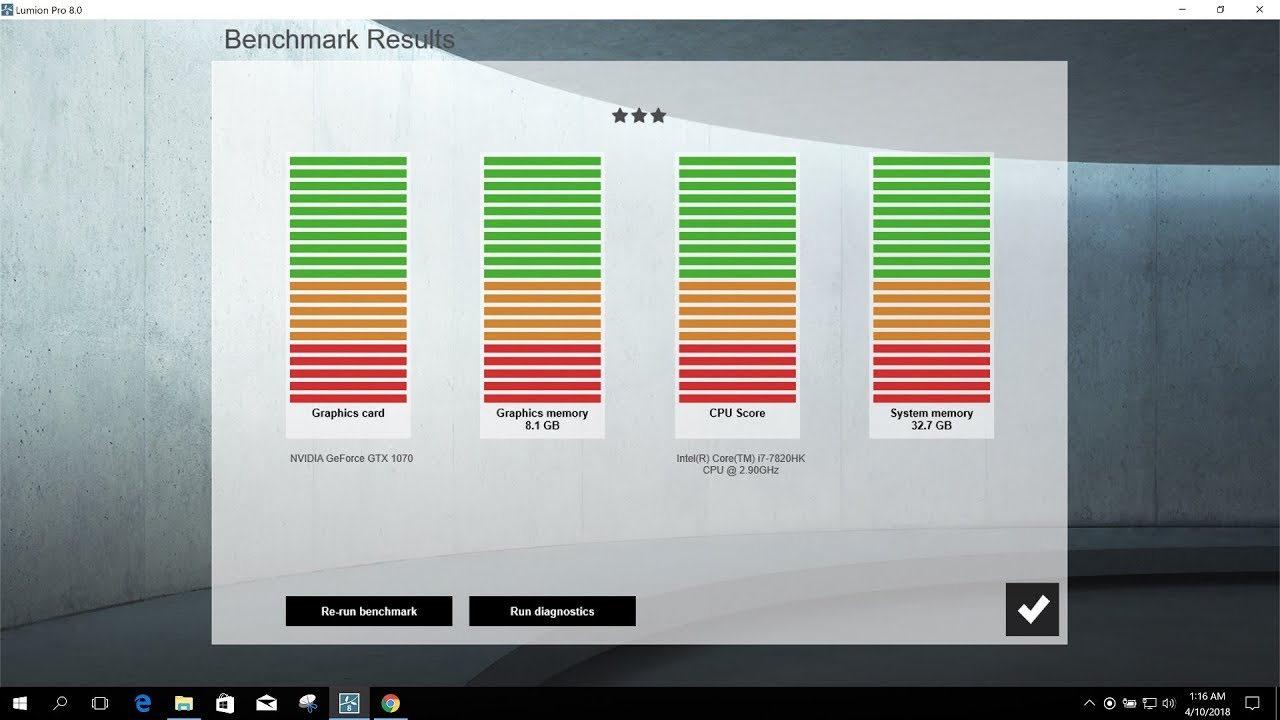 CHECKING LUMION BENCHMARK FOR PC OR LAPTOP - Revit news