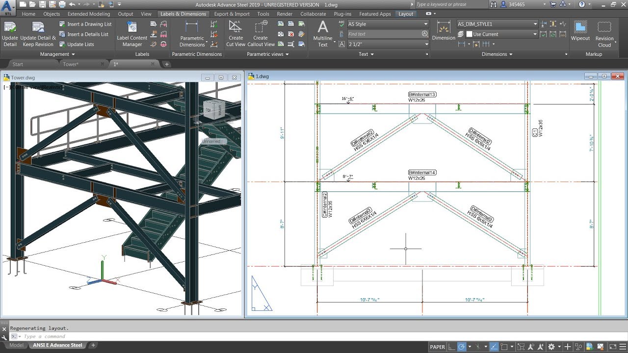 Advance Steel 2019 new feature - Grid Lines on Elevation Views - Revit news