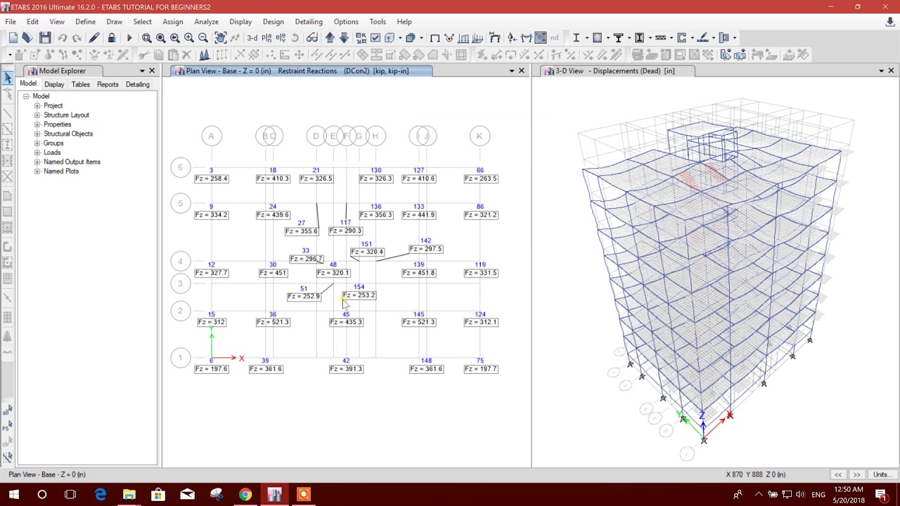 TRICKS TO EXPLORE REACTION VALUES CLEARLY IN ETABS - Revit news