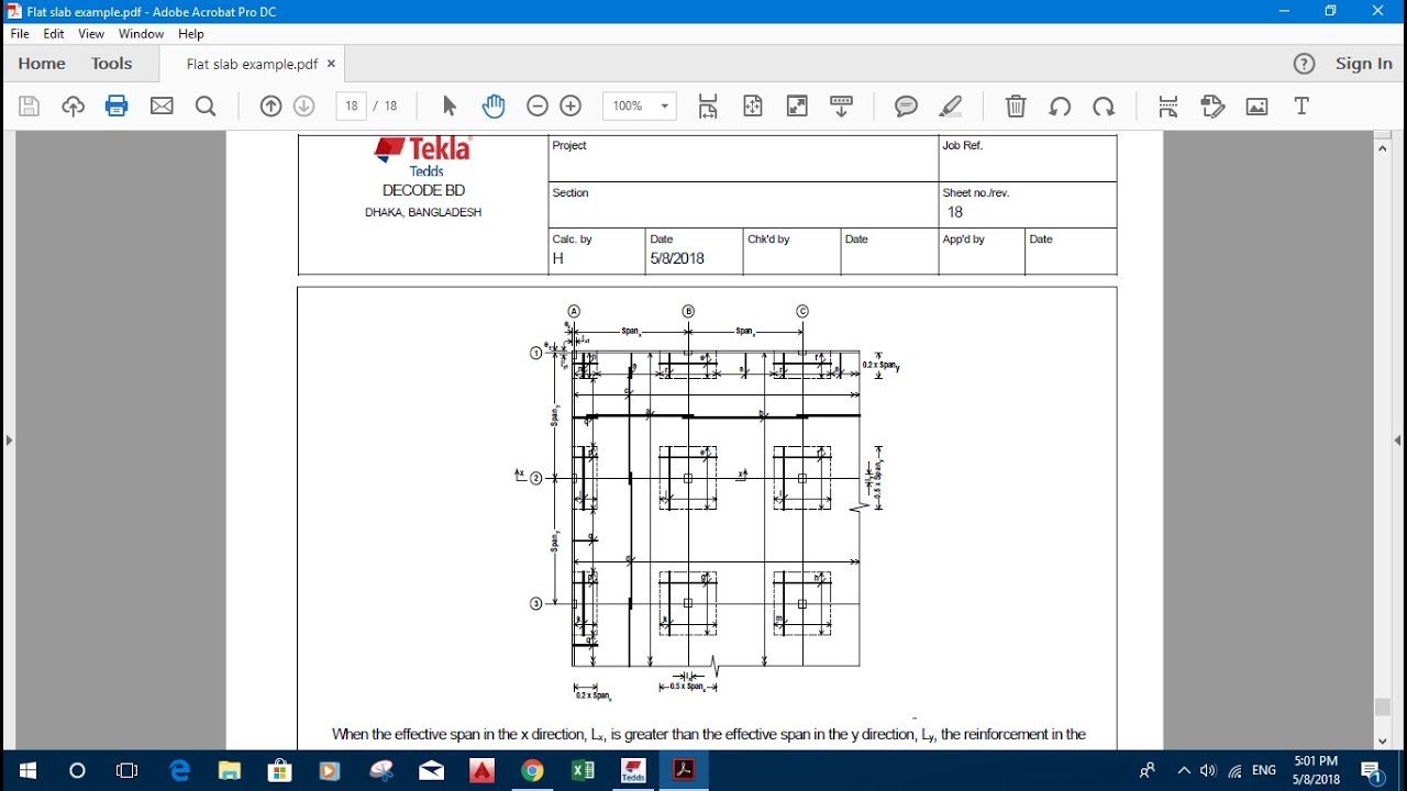 FLAT SLAB DESIGN IN TEKLA TEDDS 2018 - Revit news