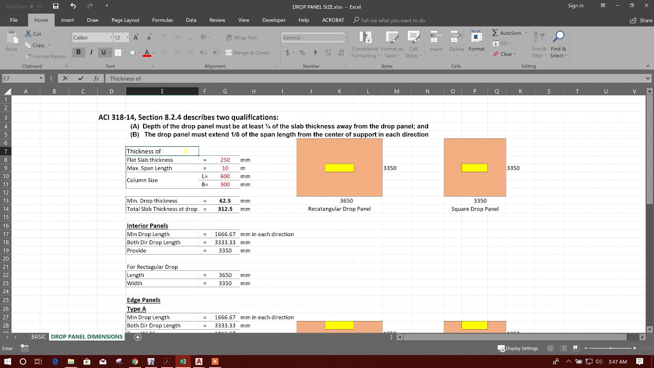 BASIC OF DROP PANEL IN FLAT SLAB & DETERMINATION OF ITS SIZE. - Revit news
