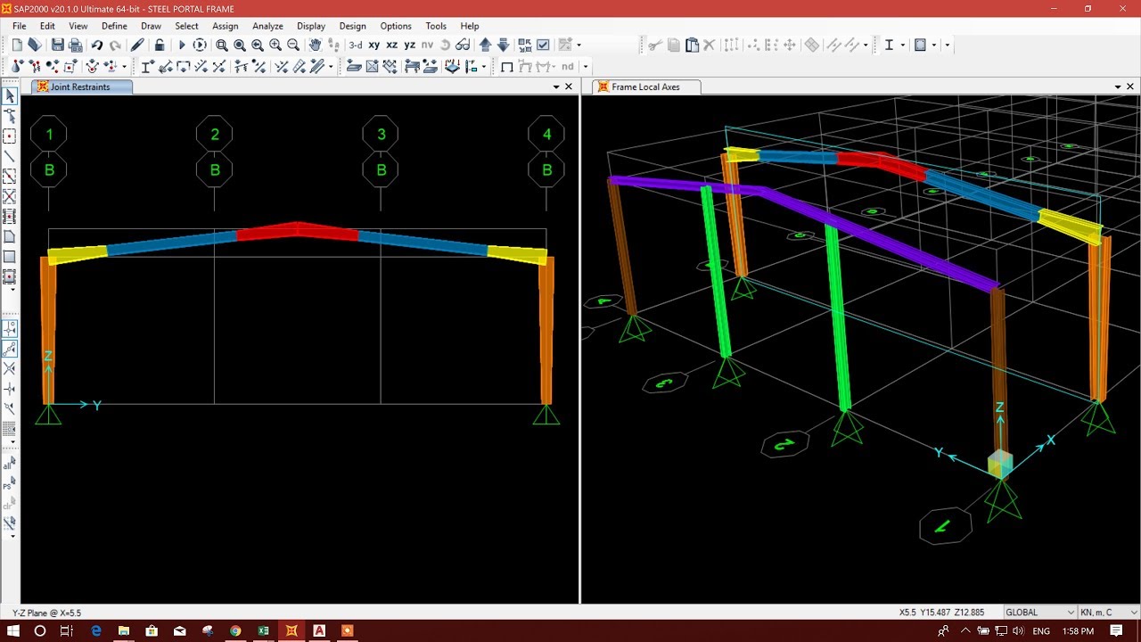 DESIGN COURSE ON 3D STEEL PORTAL FRAME IN SAP2000-PART3 - Revit news