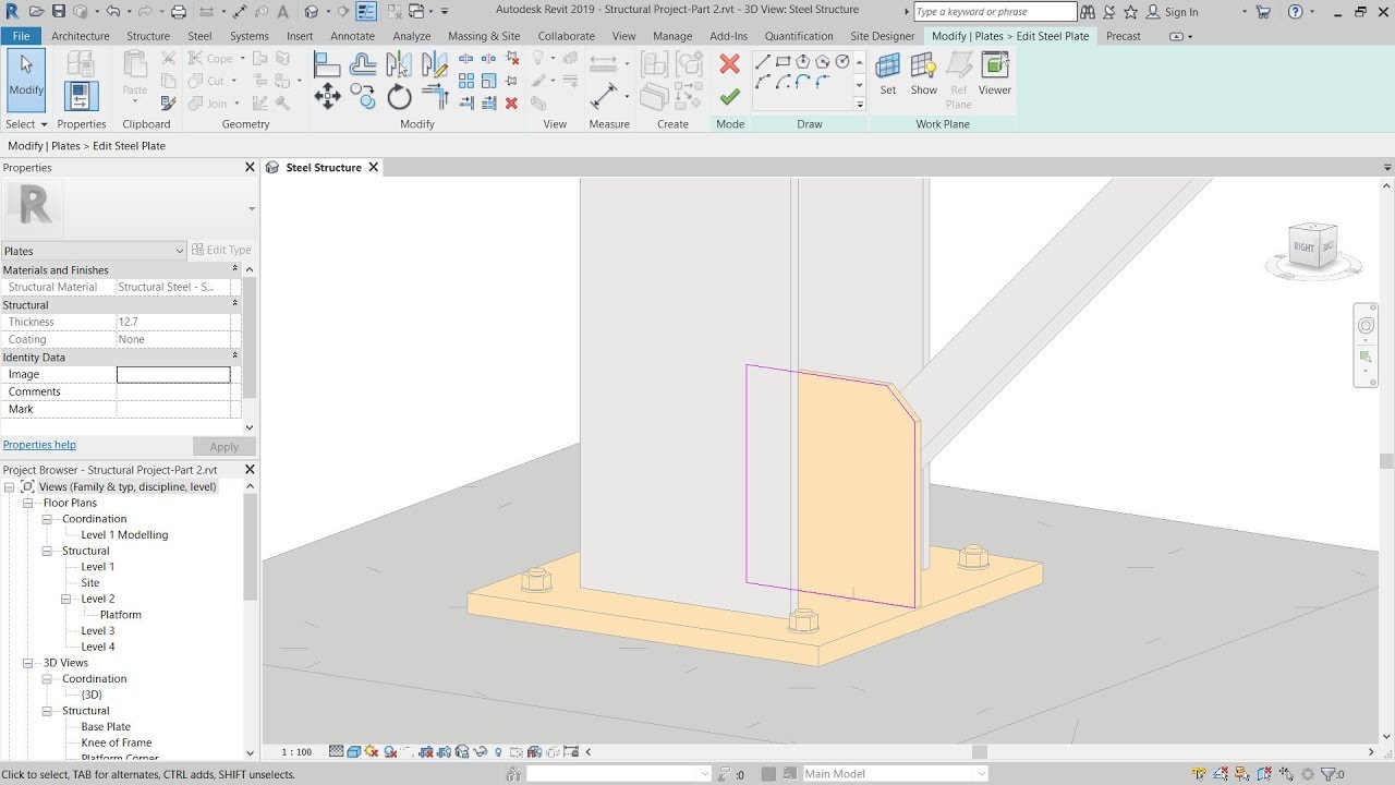 2 - Revit 2019 – Create Custom Steel Connections (example 1) - Revit news