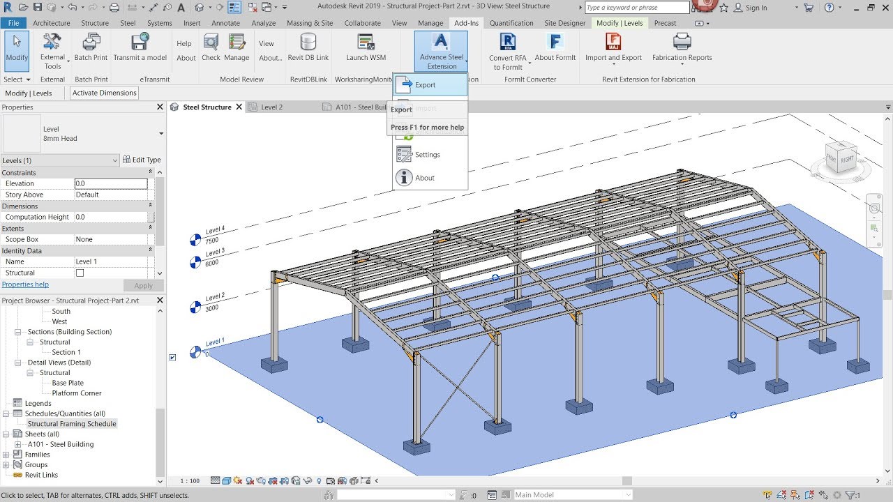 10 - Revit 2019 –Interoperability with Advance Steel - Revit news 10 - Revit 2019 –Interoperability with Advance Steel - Revit news