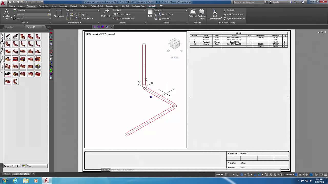 Spooling with Fabrication CADmep - Revit news