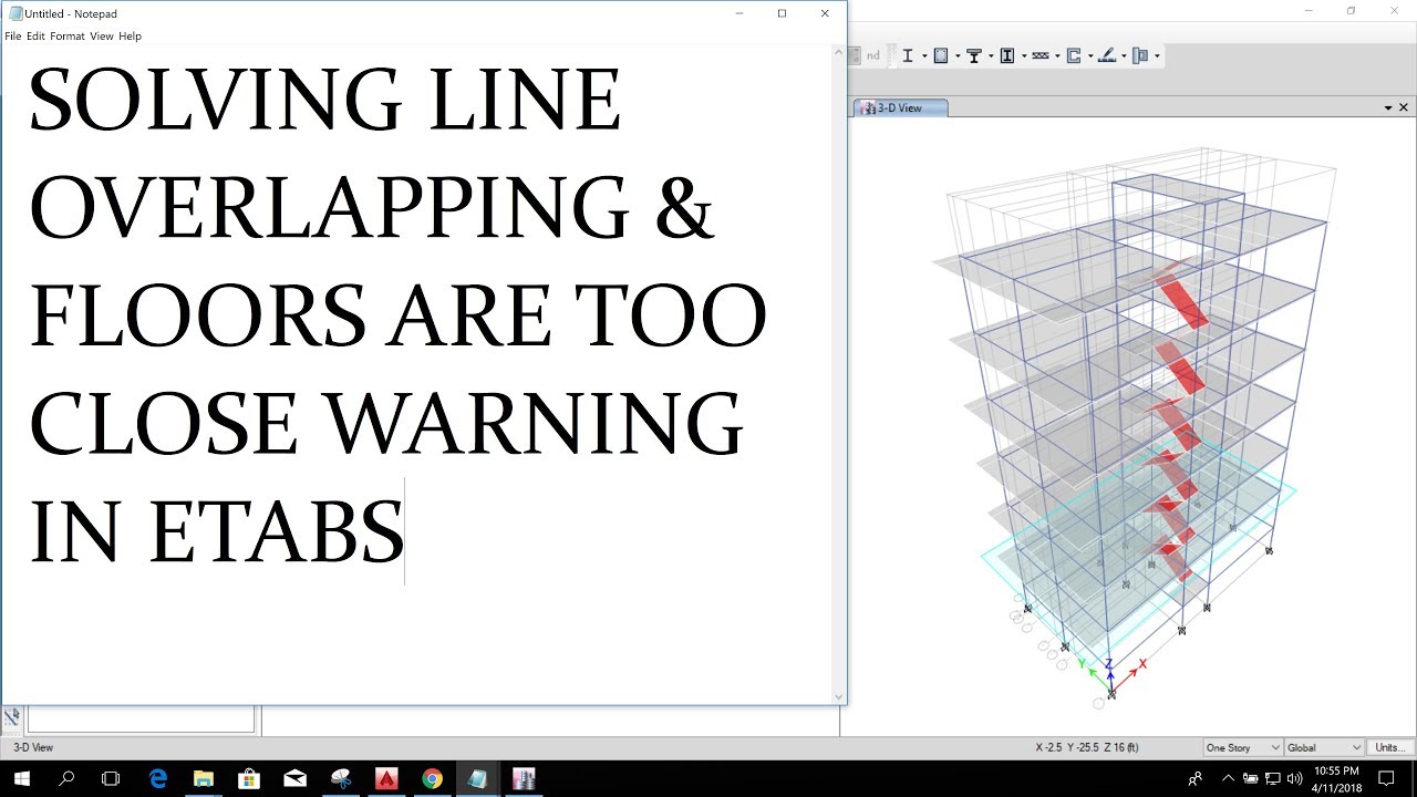 WARNING IN ETABS: LINE OVERLAPPING AND FLOORS ARE TOO CLOSE - Revit news WARNING IN ETABS: LINE OVERLAPPING AND FLOORS ARE TOO CLOSE - Revit news
