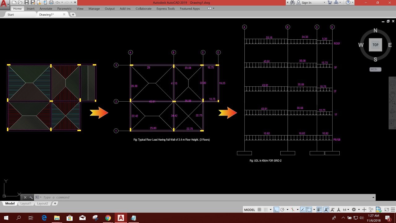 CALCULATION OF A FULL BUILDING FRAME LOAD DIAGRAM MANUALLY - Revit news