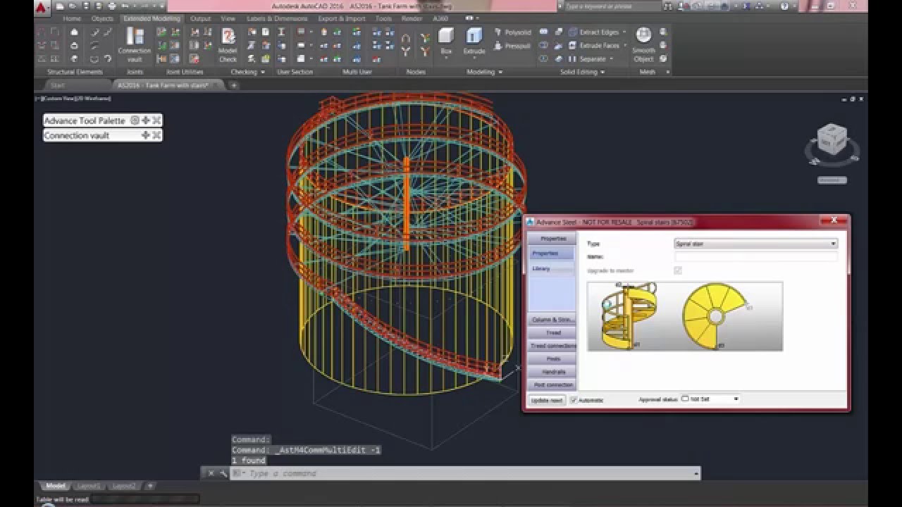 Advance Steel - Curved stairs for tanks - Revit news