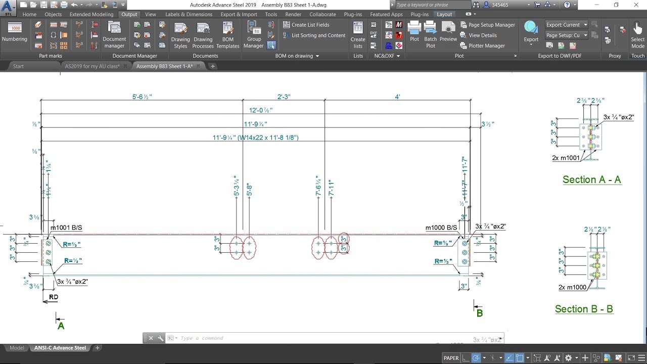 Advance Steel - Drawing Update with Revision - Revit news