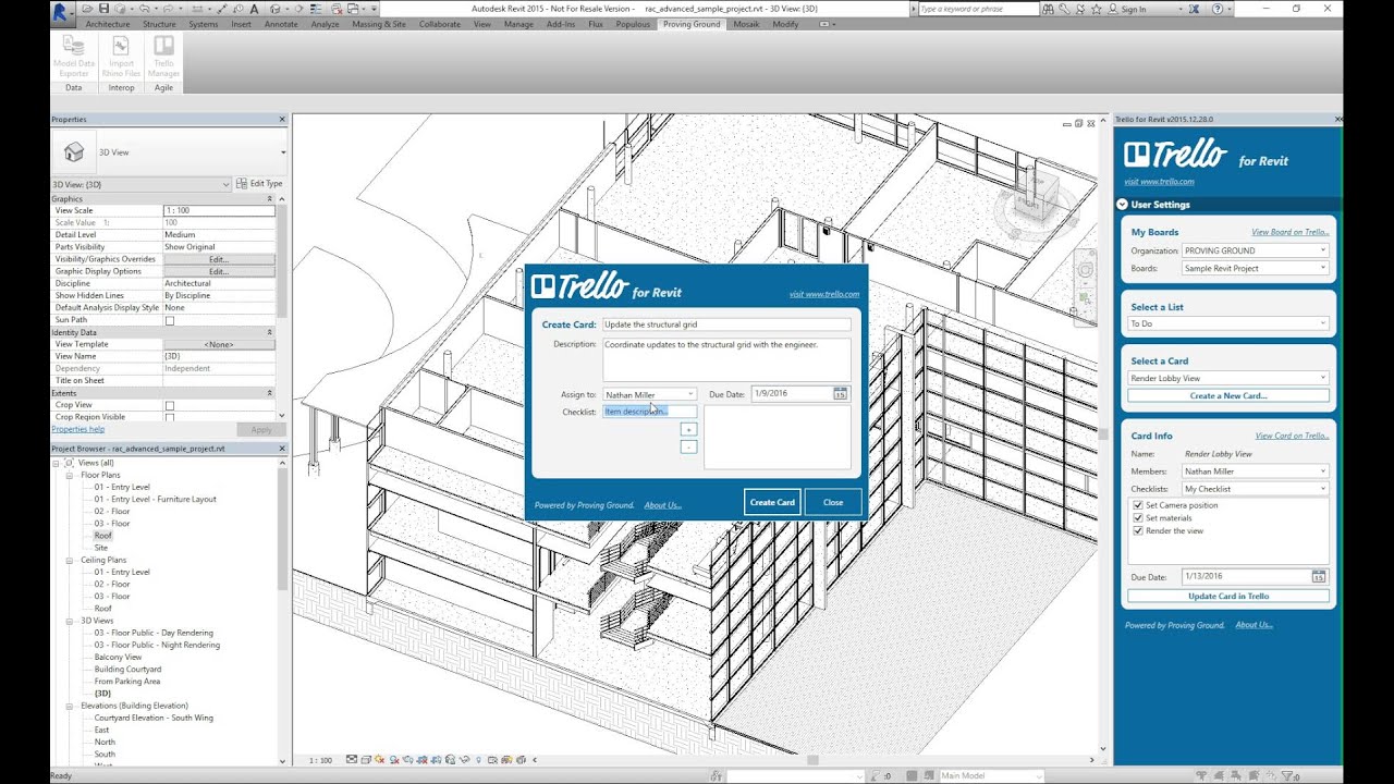 Trello for Revit Add-in Demo - Revit news